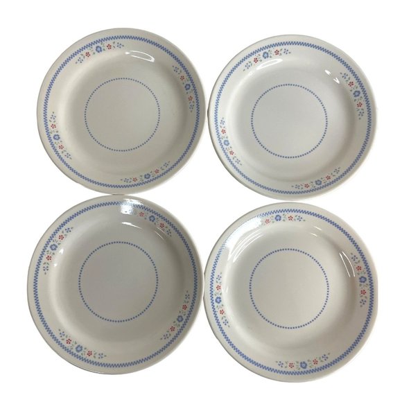 Corelle | Dining | Corelle Set Of 4 Needlepoint Design 7 Salad Plates ...